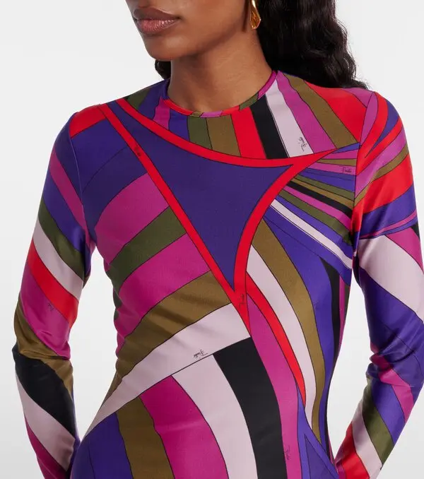 Emilio Pucci Printed Jersey Mini Dress