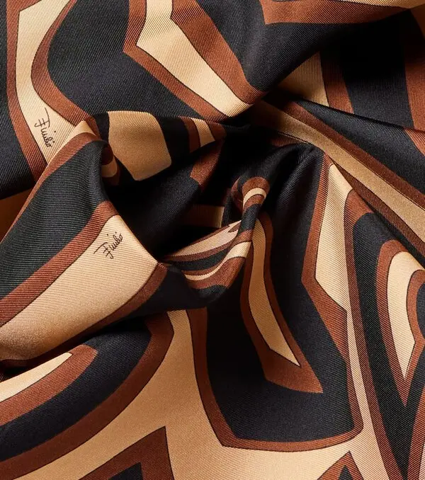 Emilio Pucci Labirinto Silk Twill Scarf