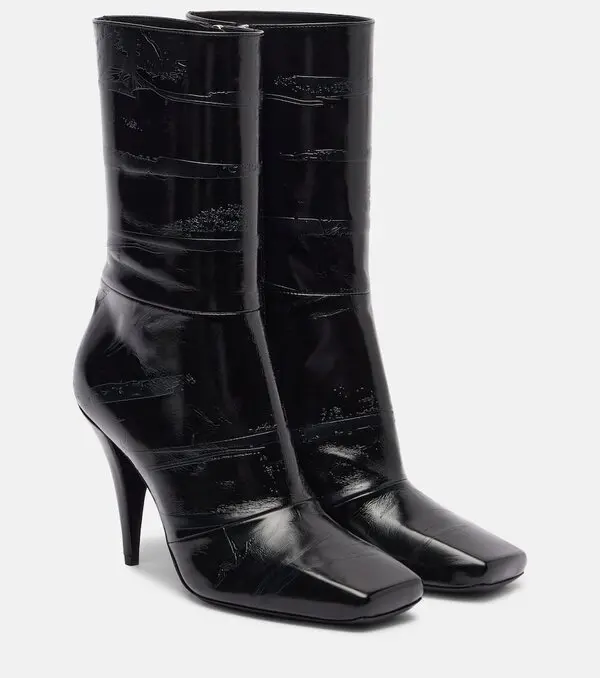 Givenchy Sliced Square 95 Leather Ankle Boots