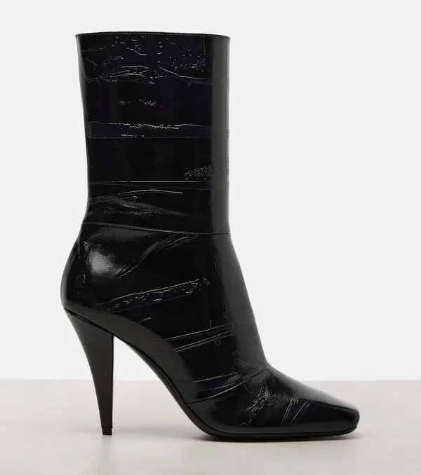 Givenchy Sliced Square 95 Leather Ankle Boots