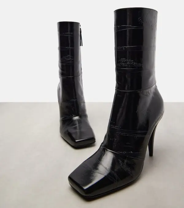Givenchy Sliced Square 95 Leather Ankle Boots