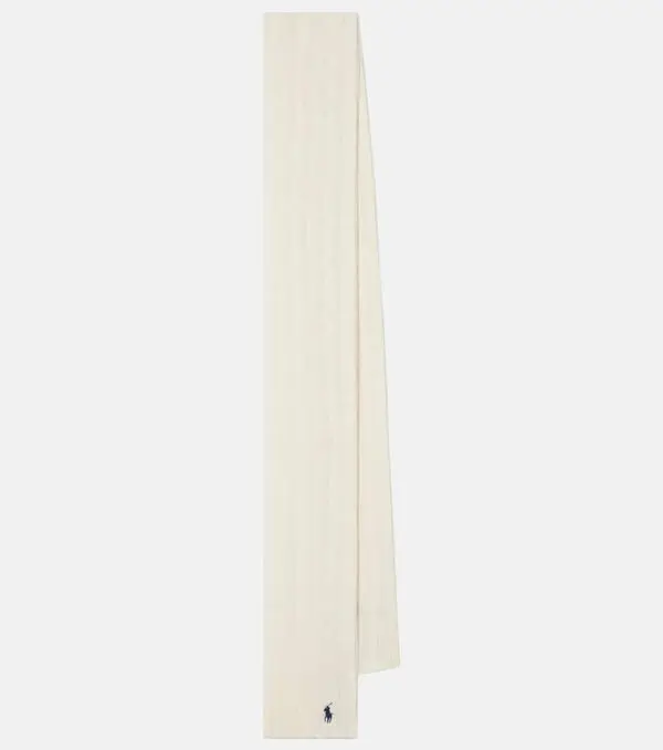 Polo Ralph Lauren Wool And Cashmere Scarf - White