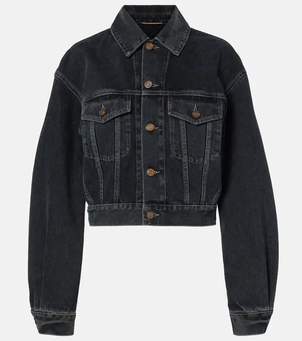 Saint Laurent 80'S Denim Jacket Black Editorialist