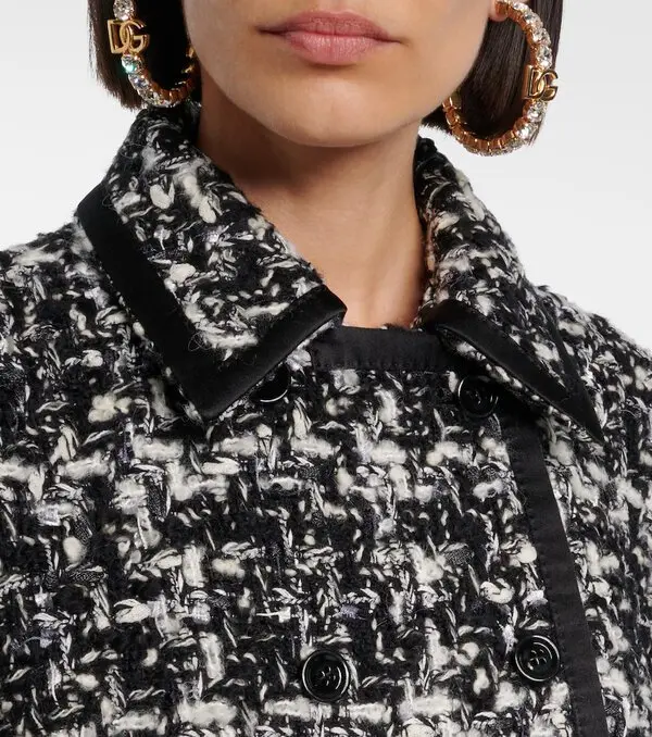 Dolce & Gabbana Checked Double-breasted Bouclé Jacket