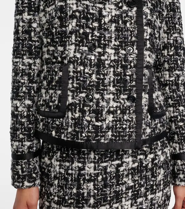 Dolce & Gabbana Checked Double-breasted Bouclé Jacket