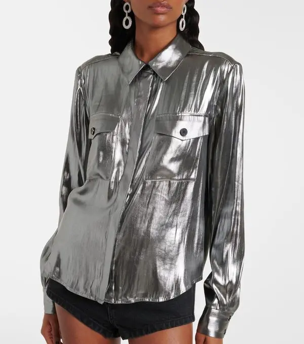 SELF-PORTRAIT Metallic Shirt