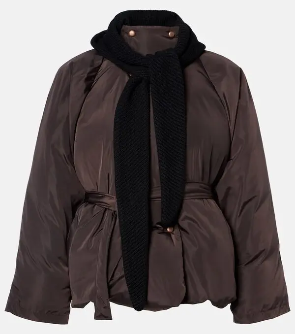 Magda Butrym Belted Hooded Puffer Jacket