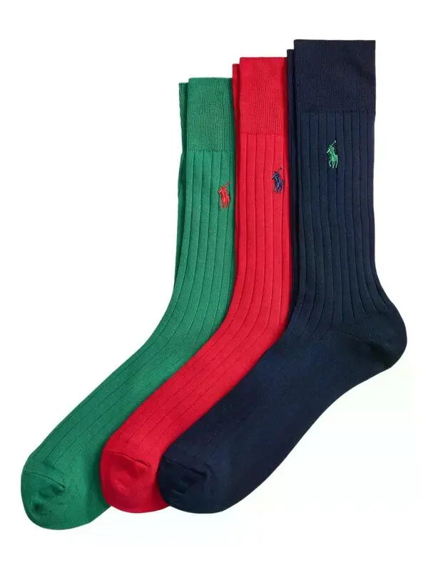 Ralph Lauren Logo-embroidered Socks - Green