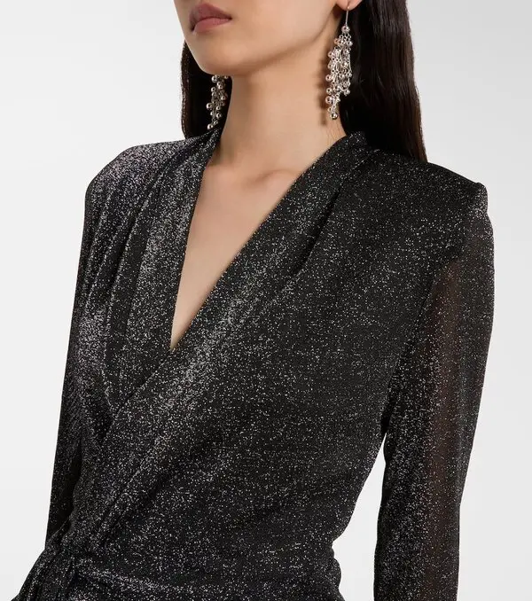 Isabel Marant Étoile Cinay Lame Wrap Top