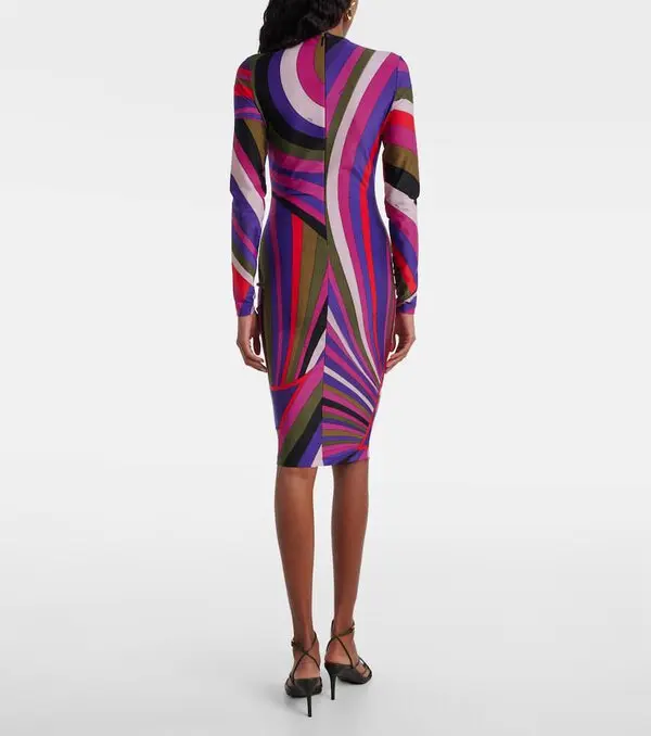 Emilio Pucci Printed Long-sleeved Mini Dress