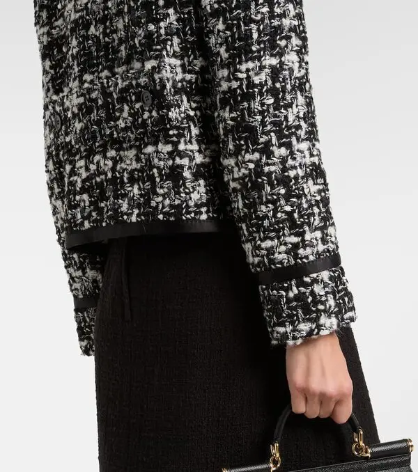 Dolce & Gabbana Checked Double-breasted Bouclé Jacket