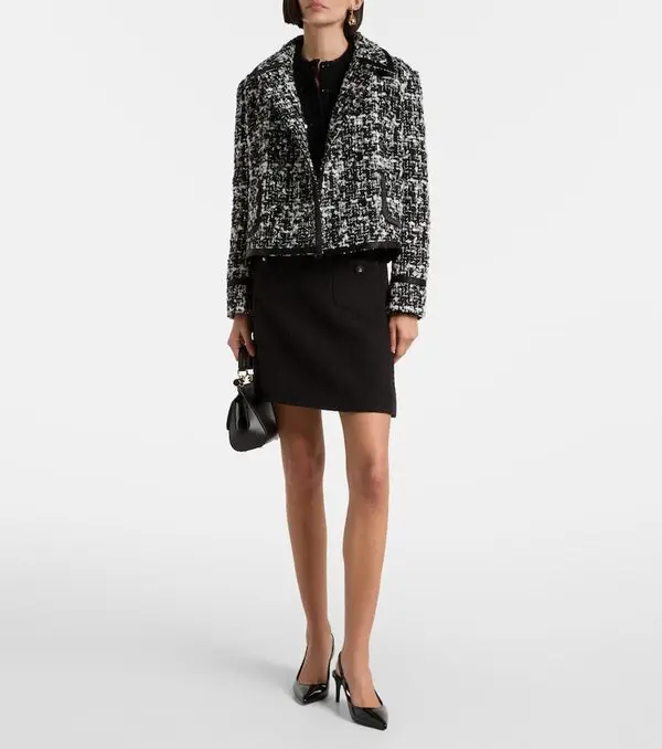 Dolce & Gabbana Checked Double-breasted Bouclé Jacket
