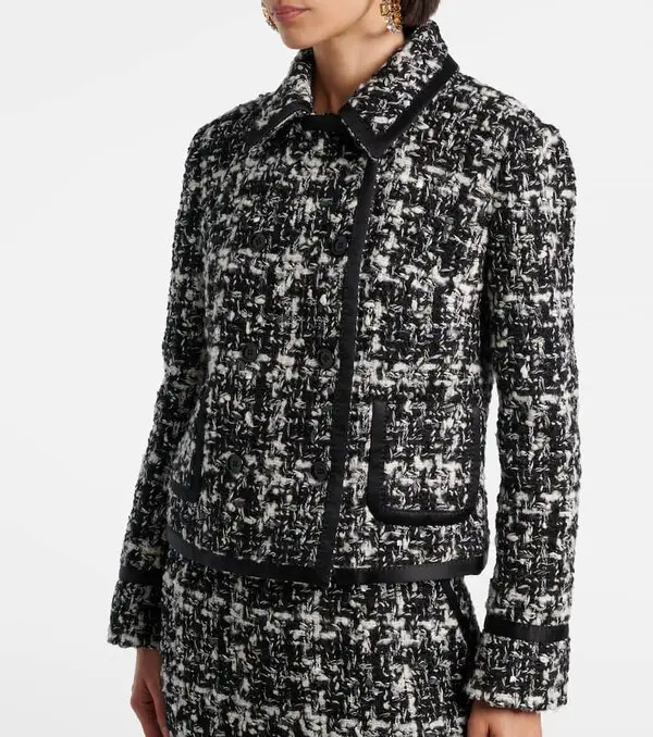 Dolce & Gabbana Checked Double-breasted Bouclé Jacket