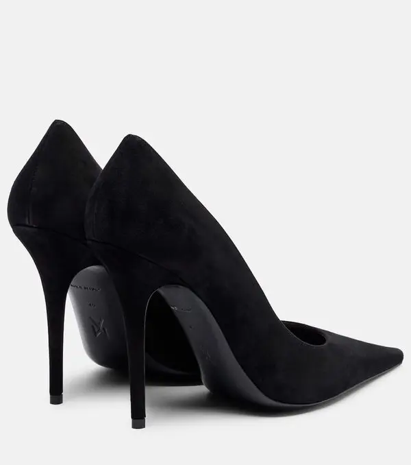 Amina Muaddi Barbara 105 Suede Pumps