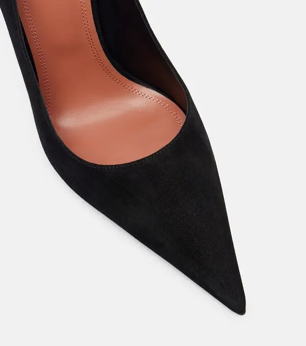Amina Muaddi Barbara 105 Suede Pumps