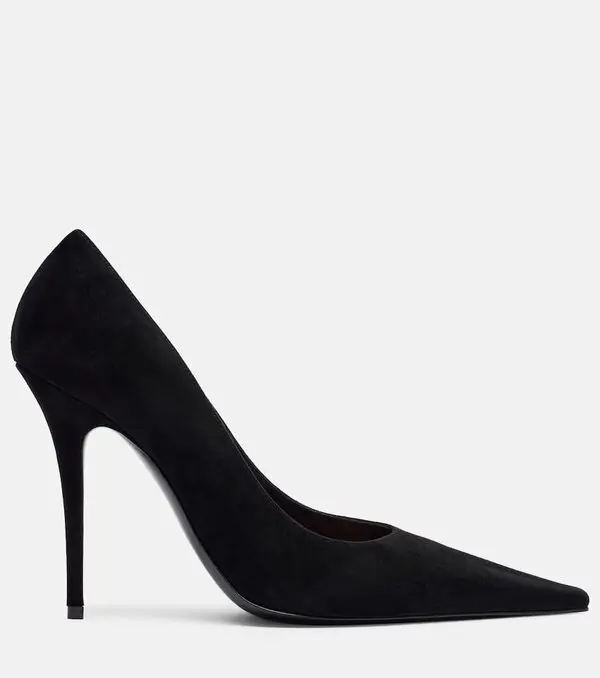 Amina Muaddi Barbara 105 Suede Pumps