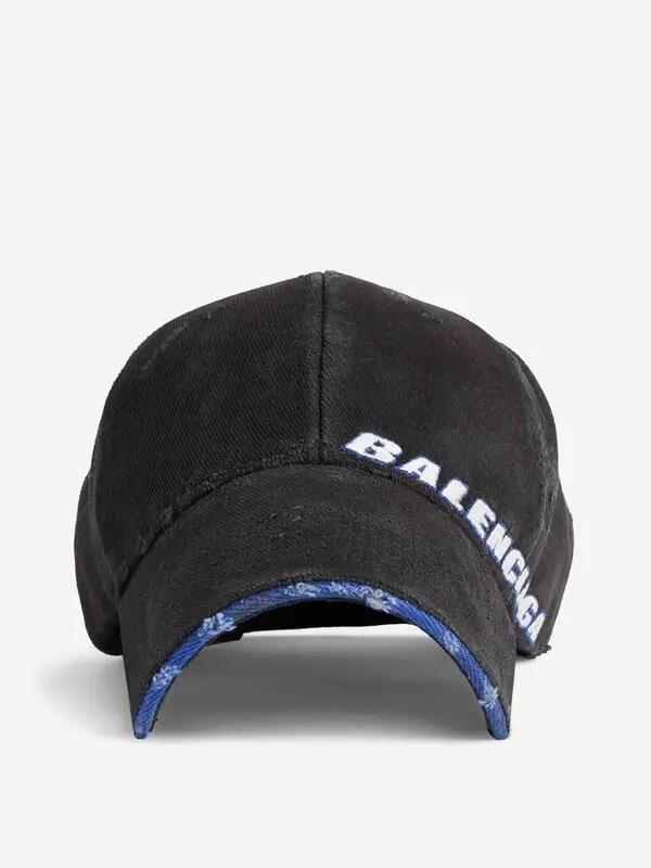 Balenciaga Tilted Typo Cap - Black