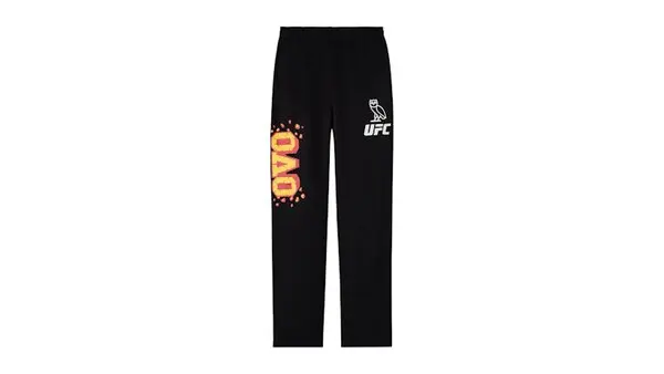 OVO X Ufc Flame Logo Sweatpant - Black