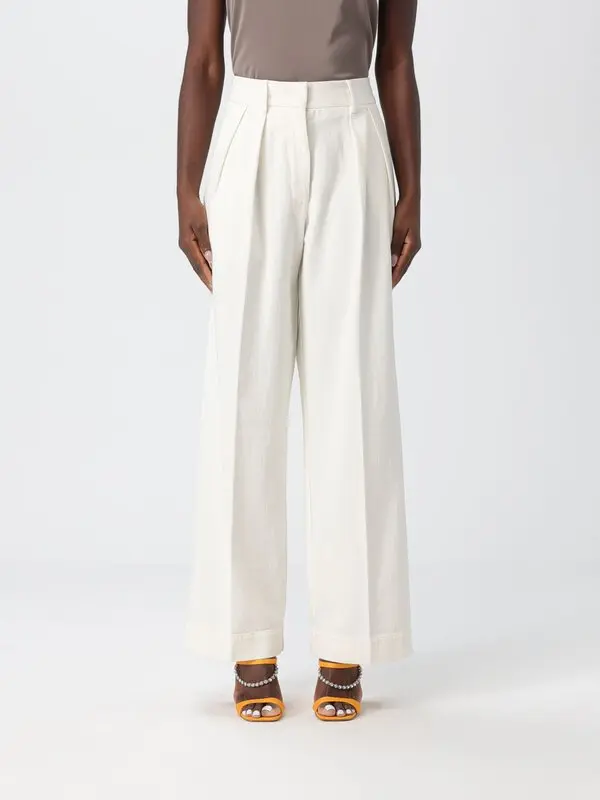 FORTE_FORTE Wide Leg Trousers - Ivory