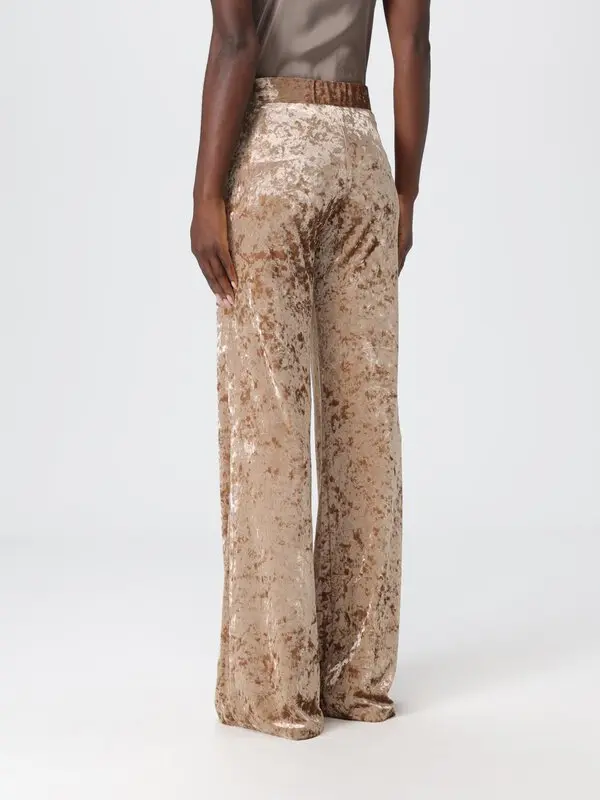 FORTE_FORTE Velvet Wide Leg Trousers - Brown