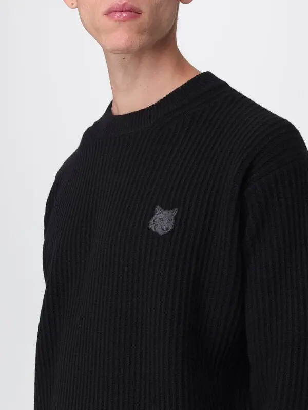 Maison Kitsuné Ribbed Sweater - Black