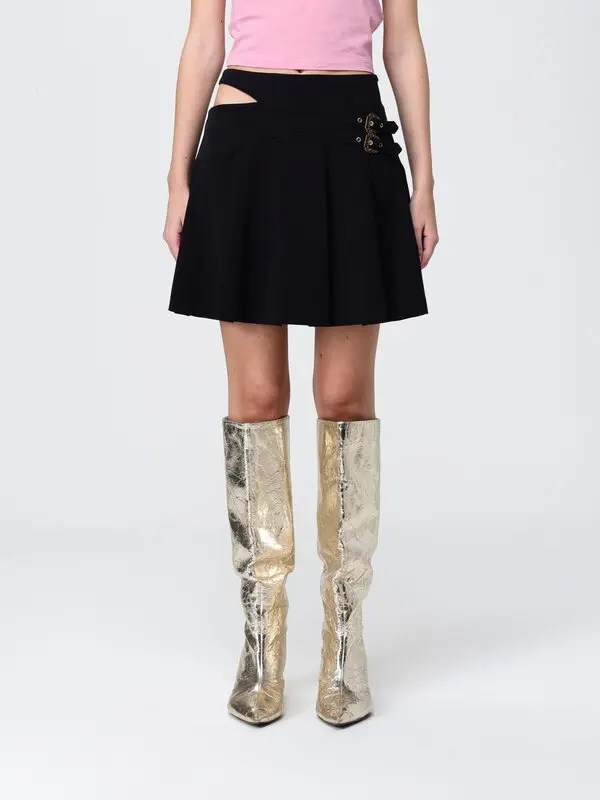 Versace Pleated Skirt With Buckle Detail