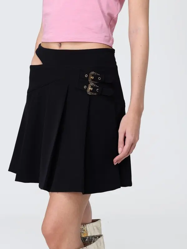 Versace Pleated Skirt With Buckle Detail