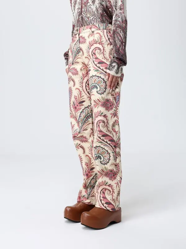 Etro Printed Straight Leg Jeans