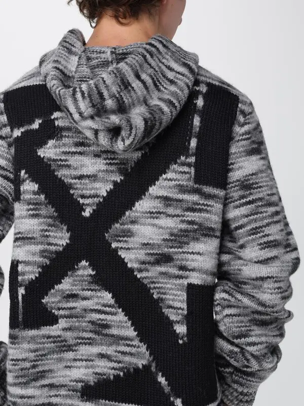 Off-White Mélange Knit Hoodie