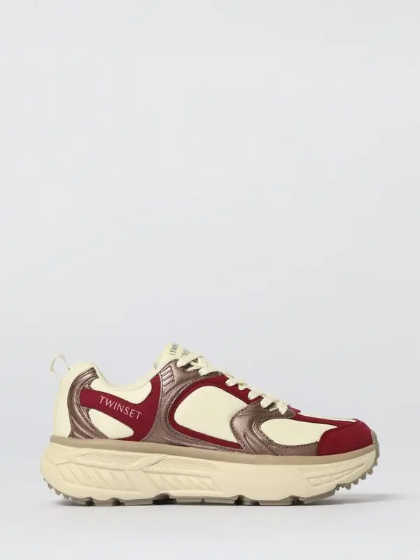 TWINSET Lace-up Sneakers - Burgundy