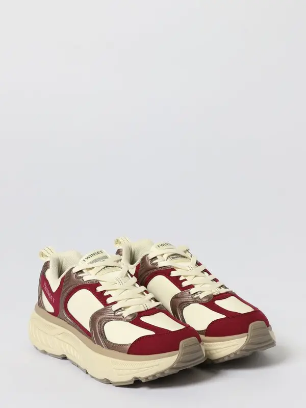 TWINSET Lace-up Sneakers - Burgundy
