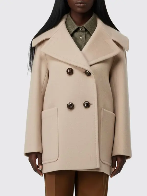 Max Mara Double Breasted Coat - Dark