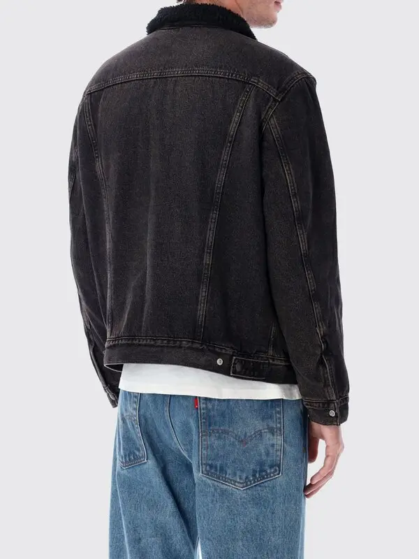 LEVI'S Denim Trucker Jacket With Sherpa Collar