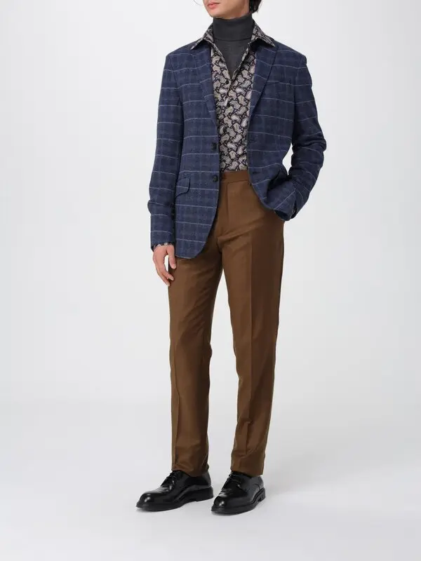 Etro Plaid Blazer - Blue