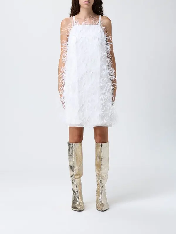 Pinko Feathered Mini Dress