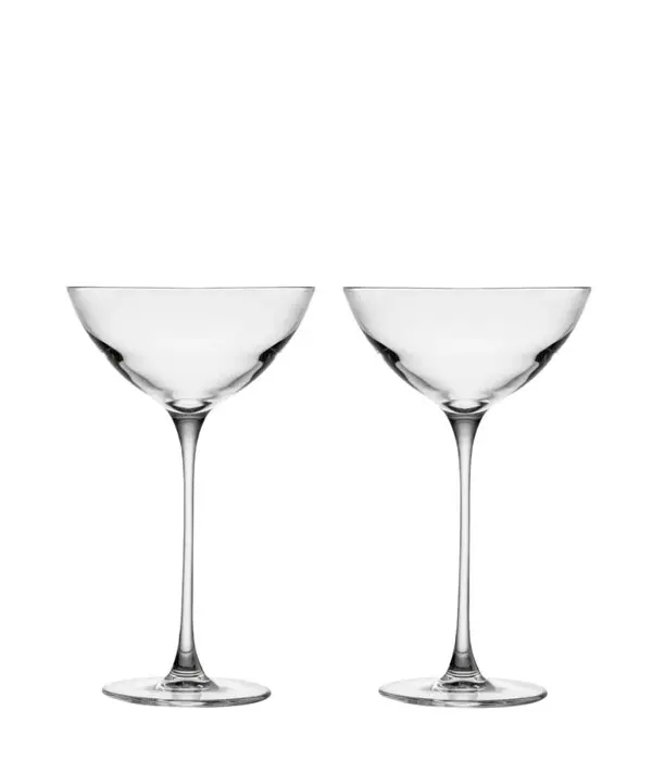 NUDE Savage Crystal Coupetini Glasses Set Of Two - Clear