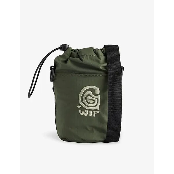 Carhartt Work In Progress Helix Irwin Logo-embroidered Bottle Bag - Opuntia / Pale Olive
