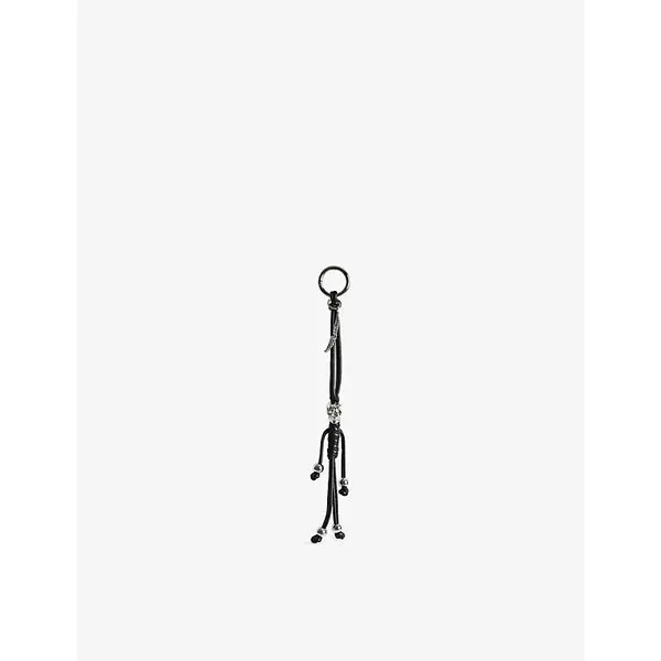 Zadig&Voltaire Skull Leather Keyring - Black