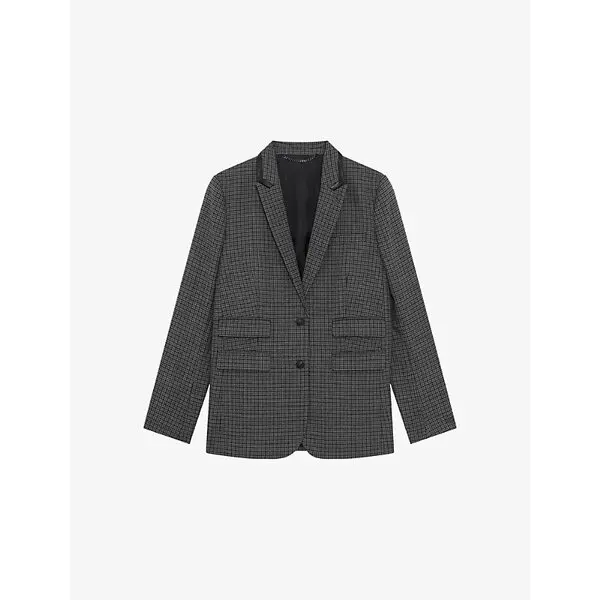 The Kooples Checked Wool Blazer