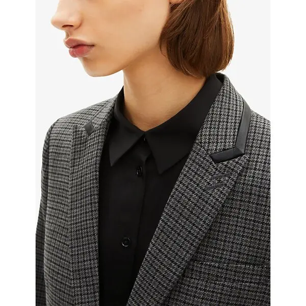 The Kooples Checked Wool Blazer