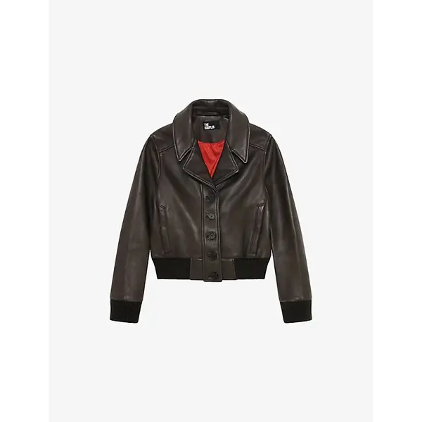 The Kooples Lapel-collar Leather Jacket