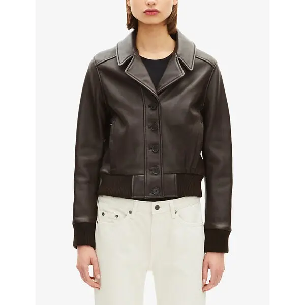 The Kooples Lapel-collar Leather Jacket