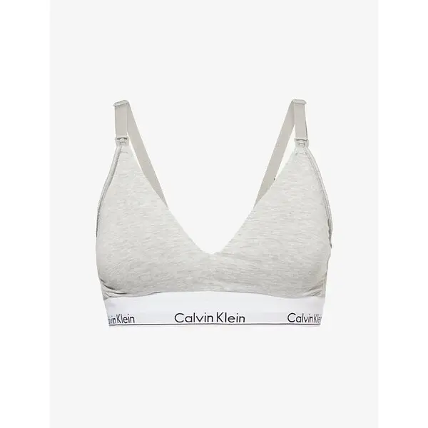 Calvin Klein Icon Modal Cotton-blend Maternity Bra - Grey Heather