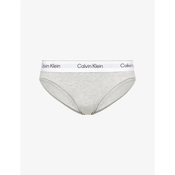 Calvin Klein Icon Modal Stretch-cotton Bikini Brief - Grey Heather