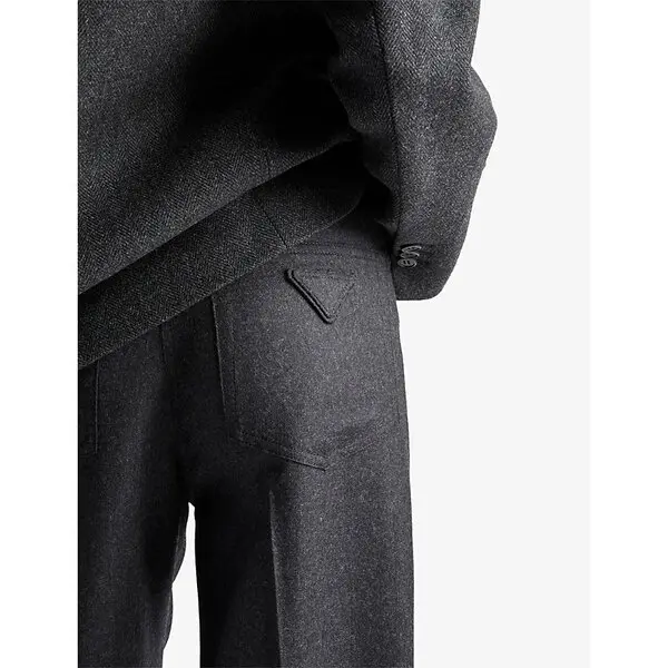 Prada Straight-leg Wool Flannel Trousers