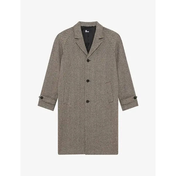 The Kooples Herringbone Wool Coat