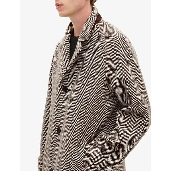 The Kooples Herringbone Wool Coat