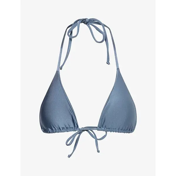 GRACEJACOB Halterneck Bikini Top - Navy