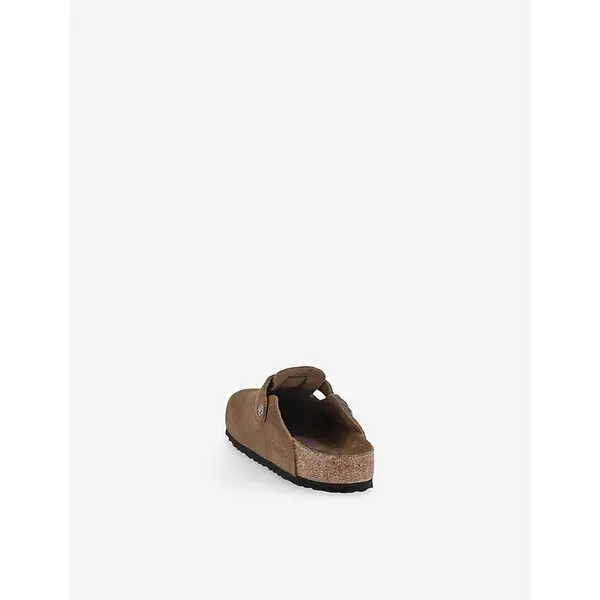 BIRKENSTOCK Boston Suede Clogs - Dark Tea Tfb