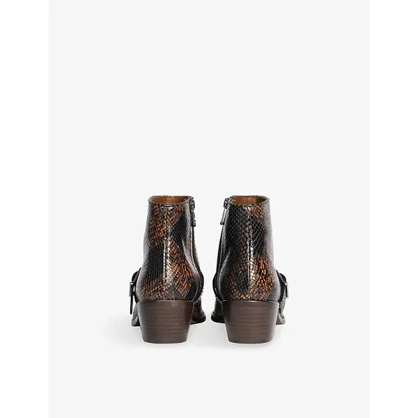 Zadig&Voltaire Tylow Leather Heeled Ankle Boots - Flame